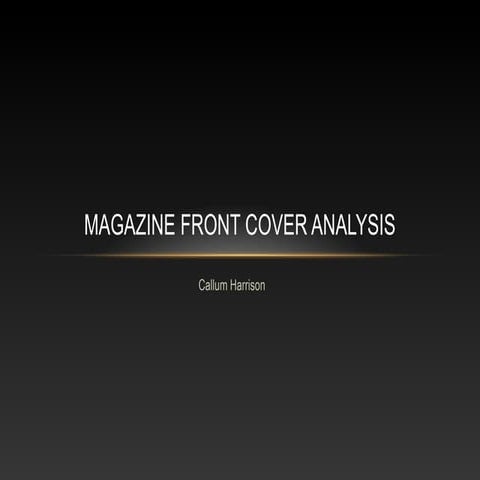 Magazine cover presntation | PPT