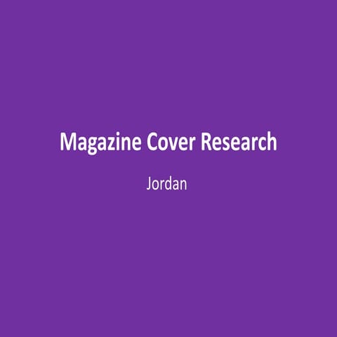 Magazine cover research | PPT