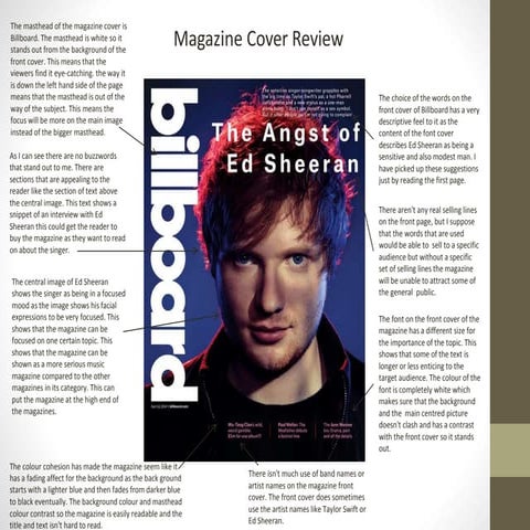 Magazine cover review | PPTX