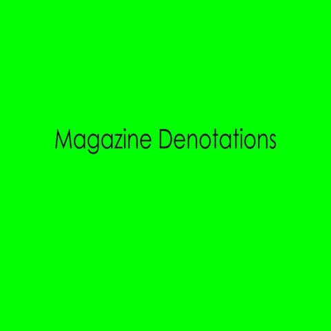 Magazine denotations | PPT