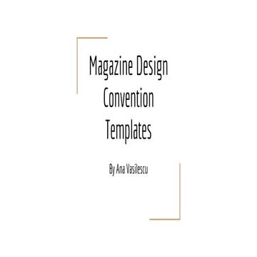 Magazine Design Convention Templates | PPTX