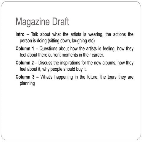 Magazine draft | PPTX
