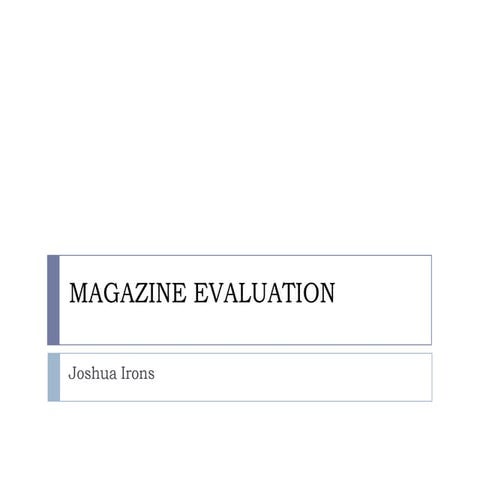 Magazine evaluation | PPT