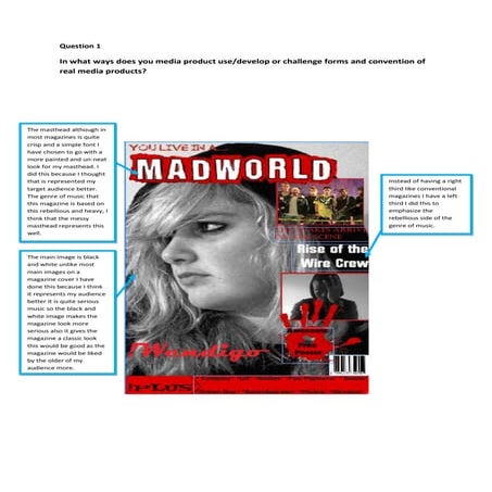 Magazine evaluation question 1 (done) | DOCX