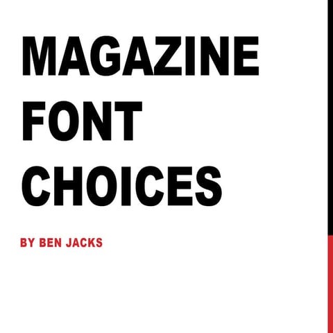 Magazine font choices | PPTX