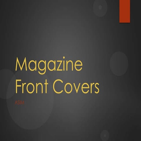 Magazine front covers | PPTX