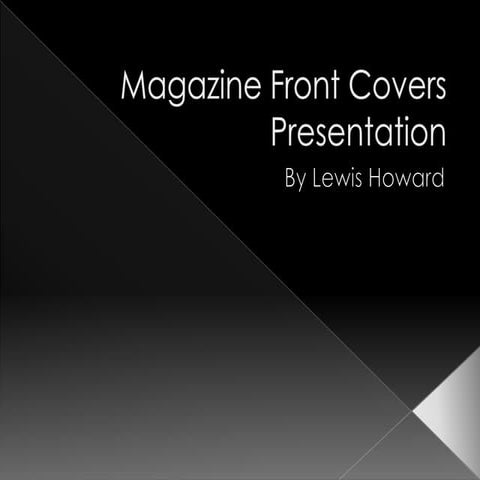 Magazine front covers presentation | PPTX