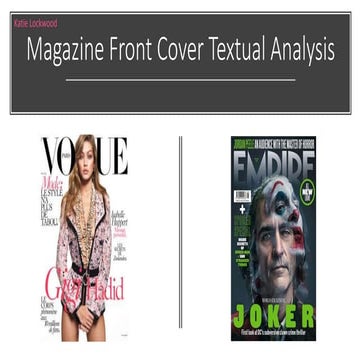 EDUQAS MEDIA STUDIES A LEVEL COMPONENT TWO SECTION B VOGUE AND THE BIG ISSUE | PPTX