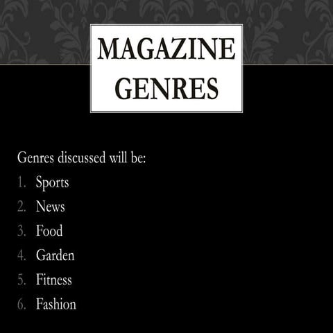 Magazine genres | PPT