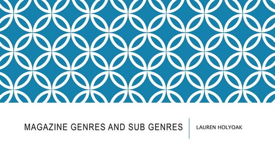 Magazine genres | PPT