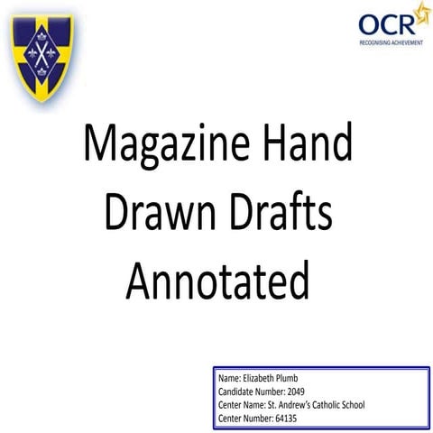 Magazine hand drawn drafts annotations | PPTX