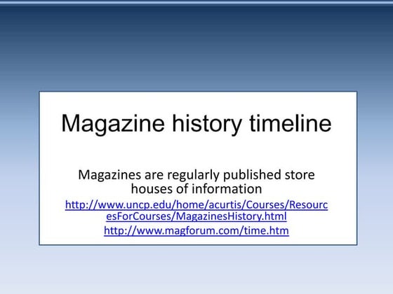 Georgia olsson history of a magazine | PPTX