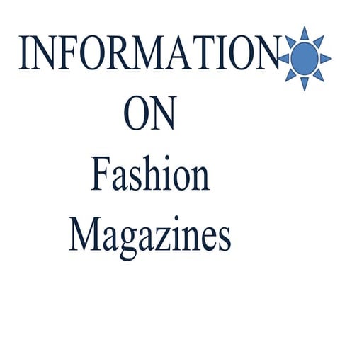 Magazine information | PPT