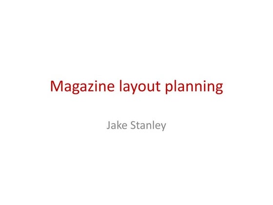 Magazine Layout Plan (1/2) | PDF