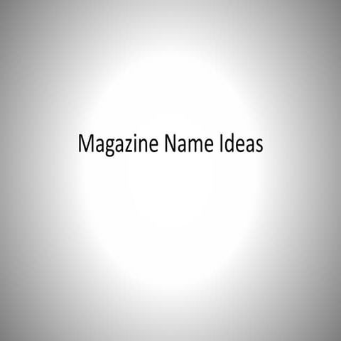 Name ideas | PPTX