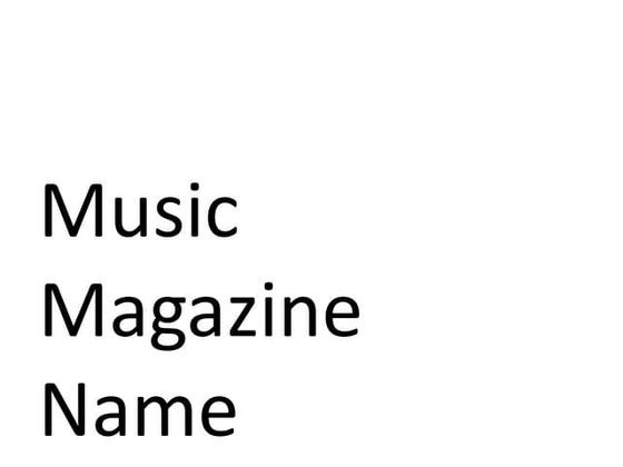 Music magazine layout | PPTX