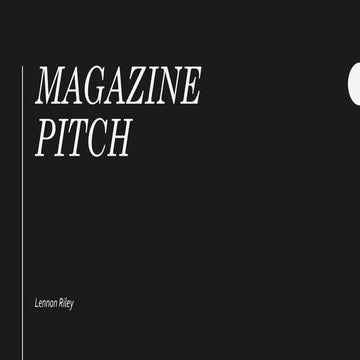 Magazine Pitch | PDF