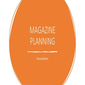 Magazine planning | PPT