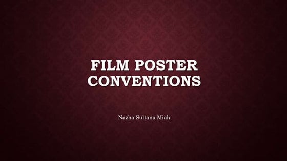 Conventions of a poster | PPT