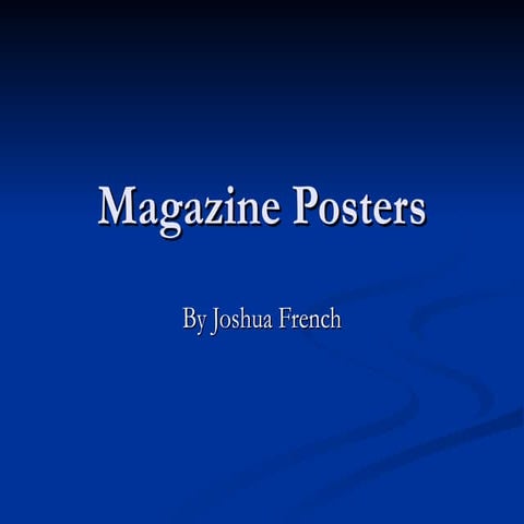 Magazine posters | PPT | Advertising Industry | Industries