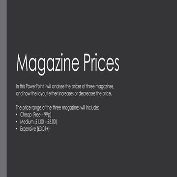 Magazine Prices | PPT