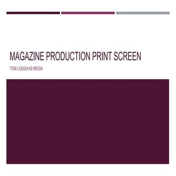 Magazine production | PPTX