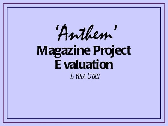 Analysis Of A Magazine Front Cover | PDF