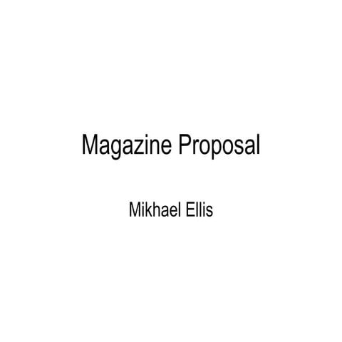 Magazine proposal | PPT