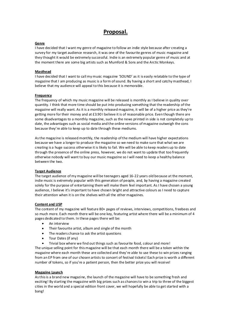 Magazine Proposal Template | PDF Template