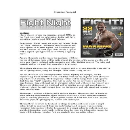 Magazine proposal | DOCX