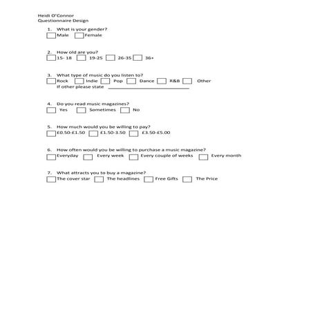 Magazine questionair | PDF