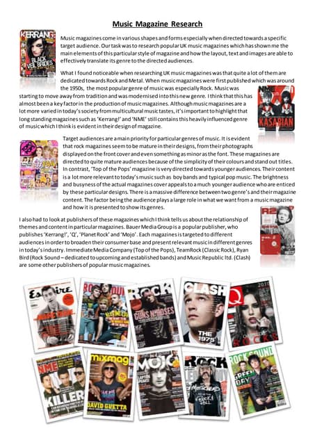 Nme Magazine Analysis | PPT