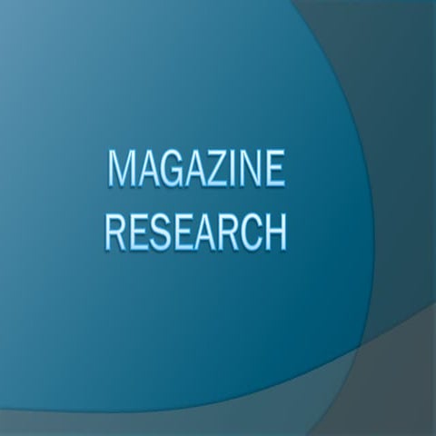 Importance of magazines in education ppt | PPTX