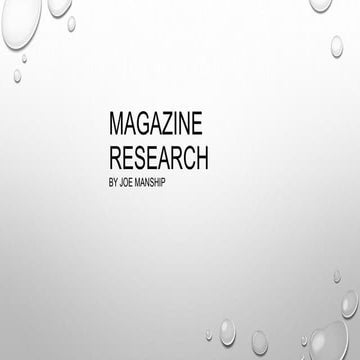 Magazine research | PPT