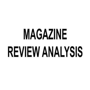 Magazine review analysis | PPT