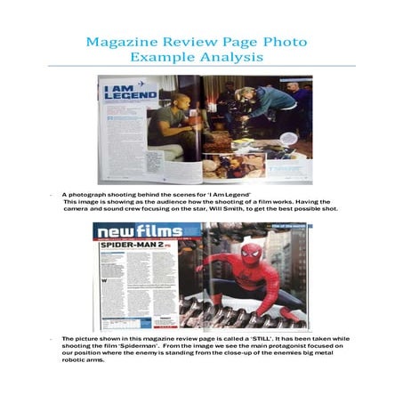 Magazine review page photo example analysis | DOCX