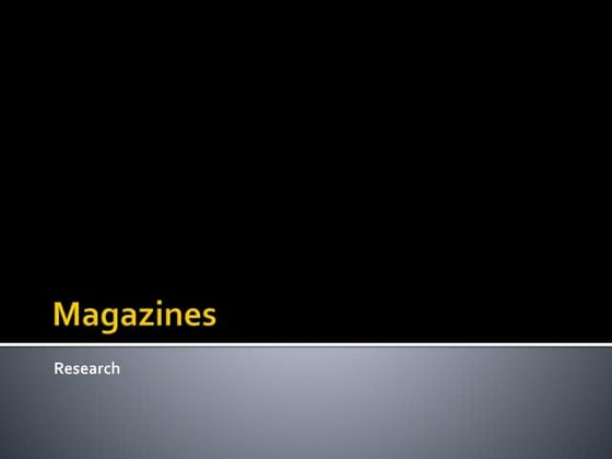 Magazine Cover Terminology | PPT