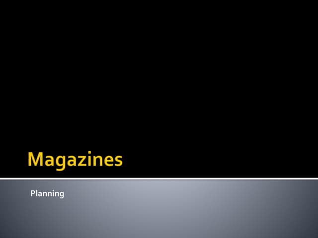 Magazine planning Cover lines | PPTX
