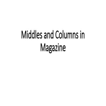 Magazine Structure | Contents of Magazine | Magazine Journalism | PPT