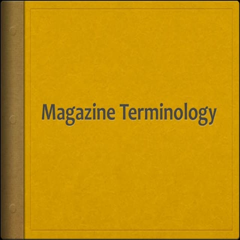 Magazine Cover Terminology | PPTX