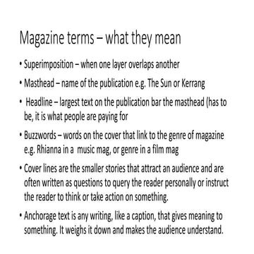 Magazine terms | PPTX