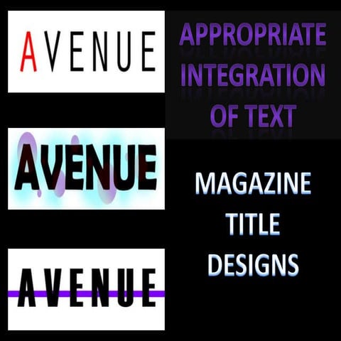 Magazine title designs. | PPTX