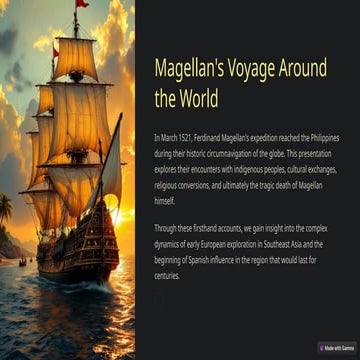 Magellans-Voyage-Around-the-World: Pigafetta's Account | PPT