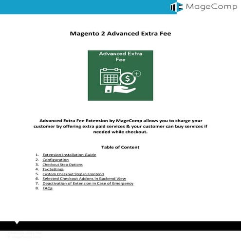 Magento 2 Advanced Extra Fee | PDF | Computing | Technology & Computing