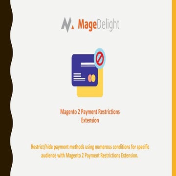 Create Payment Rules with Magento 2 Payment Restrictions extension | PPT