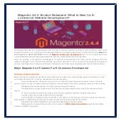 Magento 2.4.4 Version Released- What is New for E-commerce Website Development | PPTX