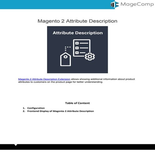 Magento 2 Attribute Description Extension | PDF