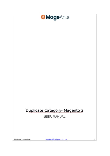 Magento 2 Duplicate Category | PDF Magento 2 Duplicate Category | PDF