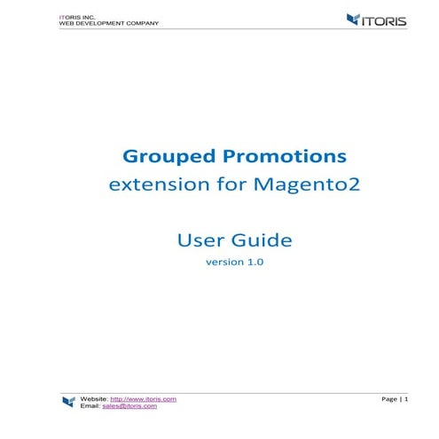 Magento 2 Grouped Promotions Extension by itoris Inc. | PDF