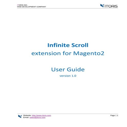 Magento 2 Infinite Scroll Extension By ITORIS INC | PDF